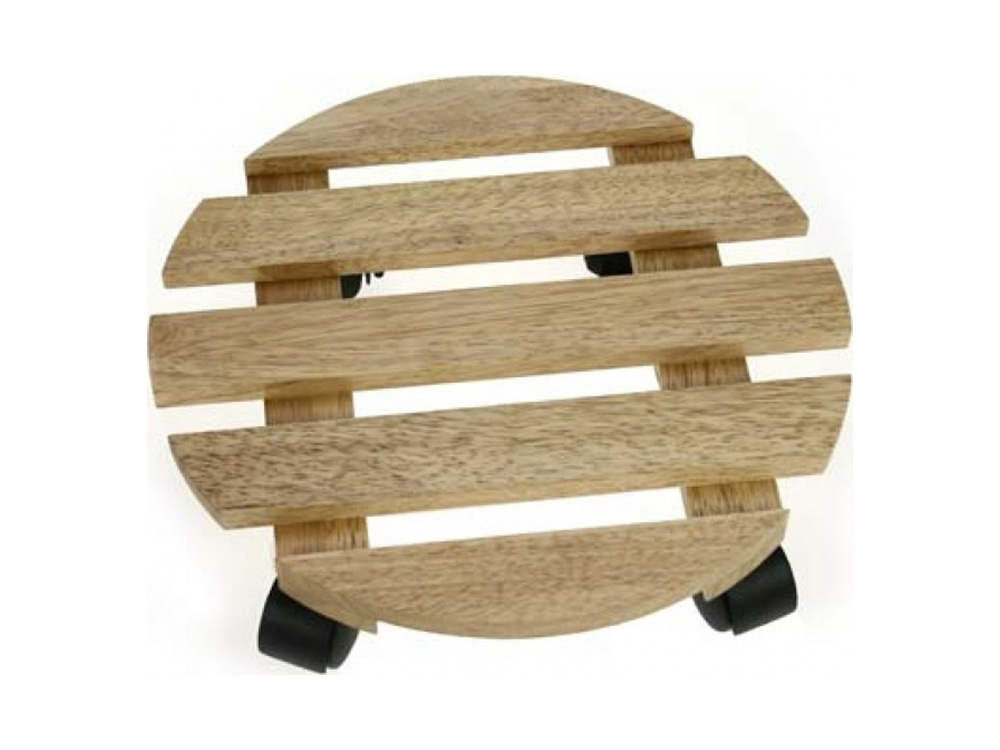 Plantentrolley rond in hout - Ø 32 cm - Plantentrolley rond in hout - Ø ...